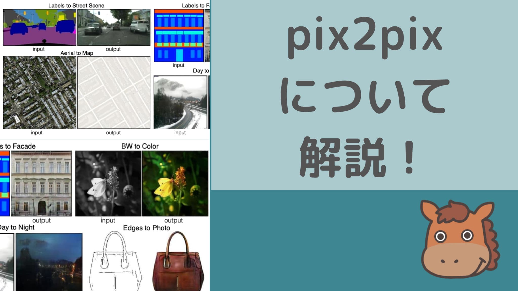 【5分でわかる】pix2pixについてわかりやすく解説！｜スタビジ